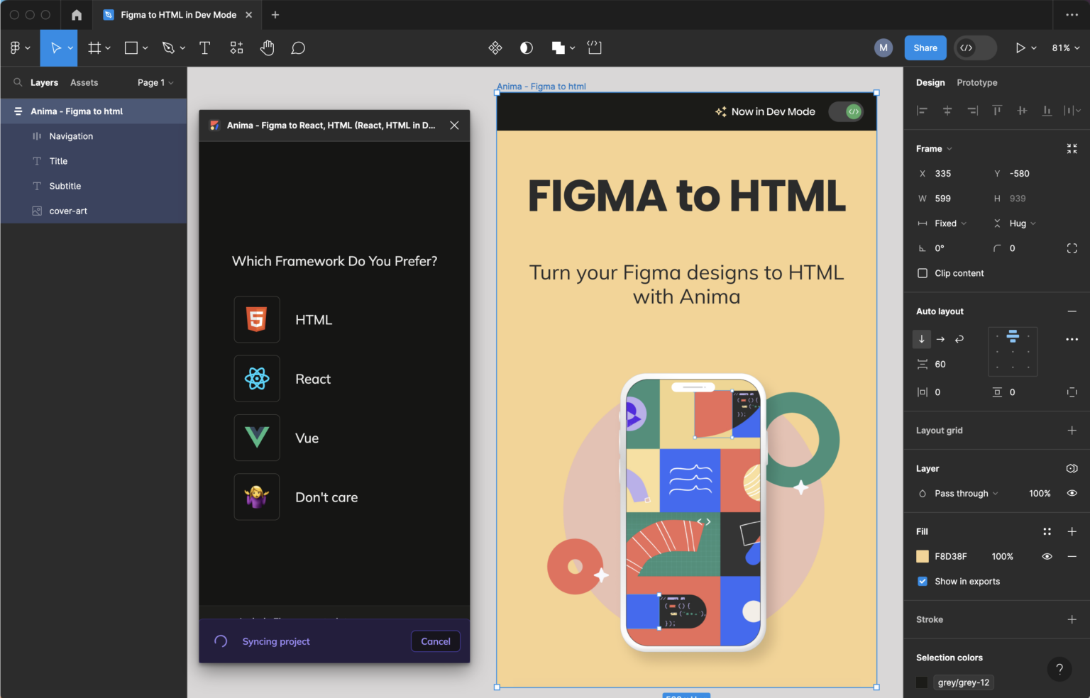 FigmaのHTMLコードへのエクスポートの仕方 - Anima Blog